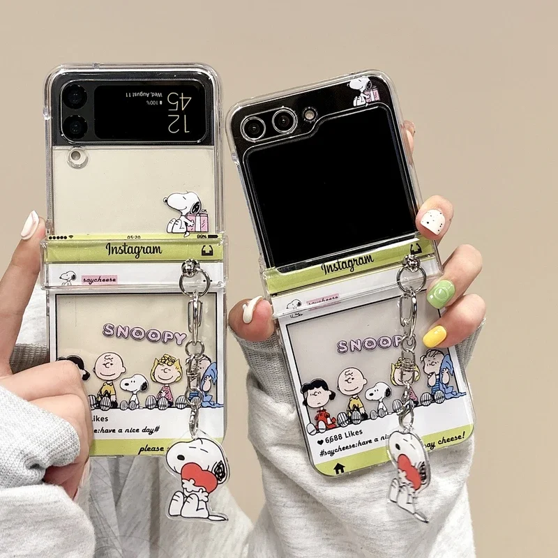 Cute-Cartoon-Snoopy-Charlie-Brown-Transparent-Phone-Case-For-Samsung ...
