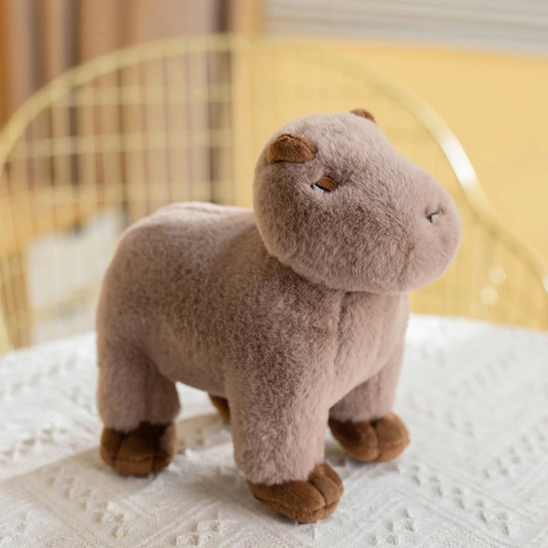 1PC 20cm Simulation Capybara Plush Toy Fluffy Capybara Doll Soft ...