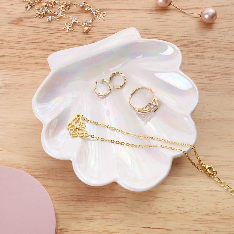 Creative-Shell-Shape-Ceramic-Plates-Dinner-Dish-Steak-Salad-Tray ...