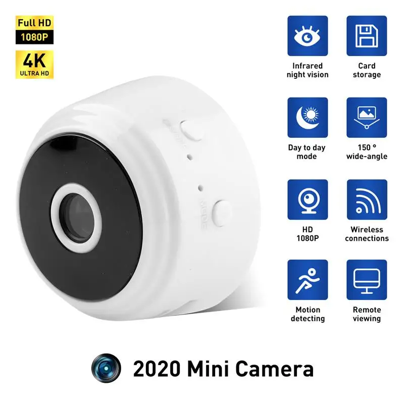 HD 4K/1080P Invisible WiFi Mini Camera Motion Detection+Night Vision ...