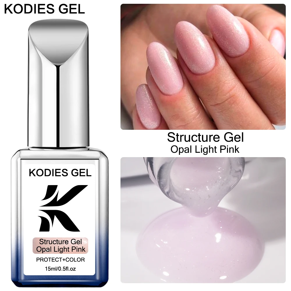 KODIES-GEL-Structure-Rubber-Base-Gel-Polish-Opal-Soft-Pink-15ML-Semi ...