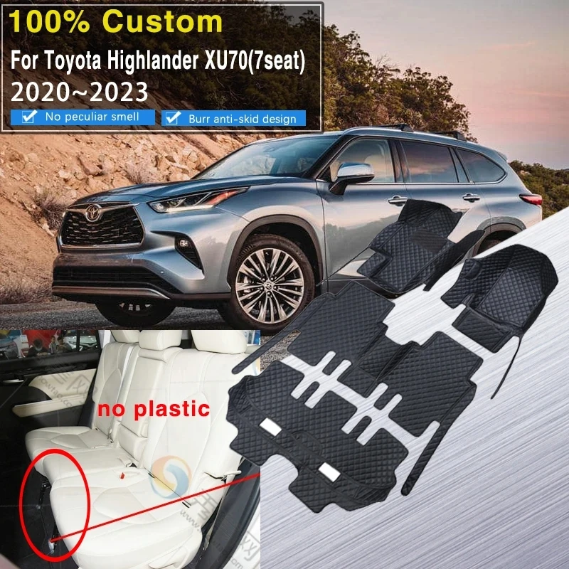 Hybrid-Auto-Car-Floor-Mat-For-Toyota-Highlander-XU70-2020-2021-2022 ...