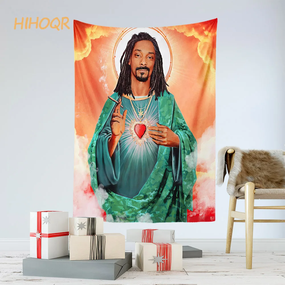 Rared-Tapisserie Snoop Dogg,Tapisserie de Jésus,Décor de chambre ...