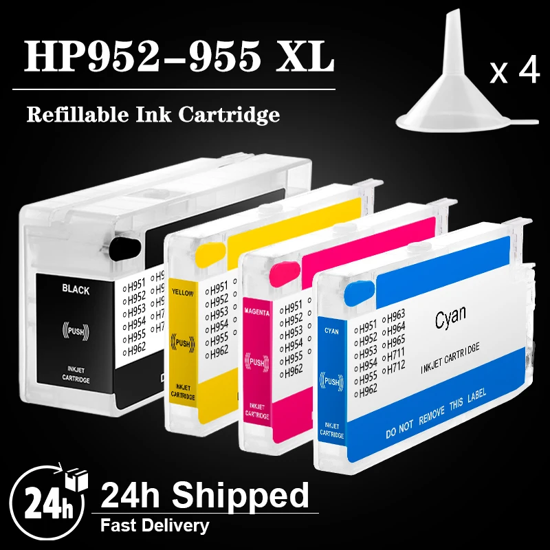 For-HP-952-953-954-955-955XL-Refillable-Ink-Cartridge-For-HP-OfficeJet ...
