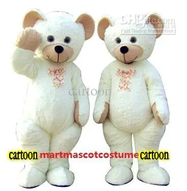 White-Bear-Mascot-Costume-Halloween-Party-Character-Birthday-Cosplay ...