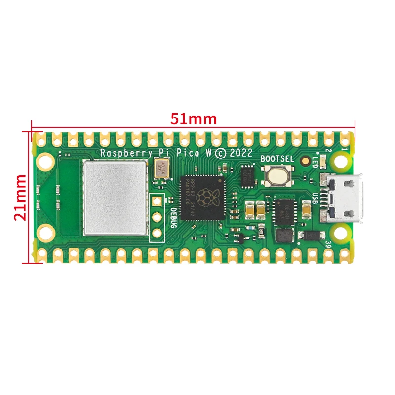 New Raspberry Pi Pico W With Wireless WiFi RP2040 Microcontroller Development Board Optional ...