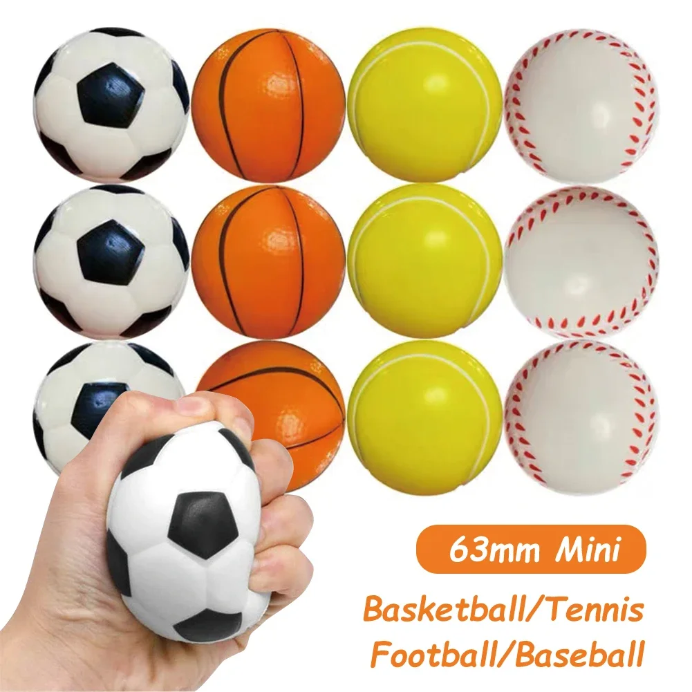 3Pcs-63mm-Children-Soft-Football-Basketball-Baseball-Tennis-Toys-Foam ...
