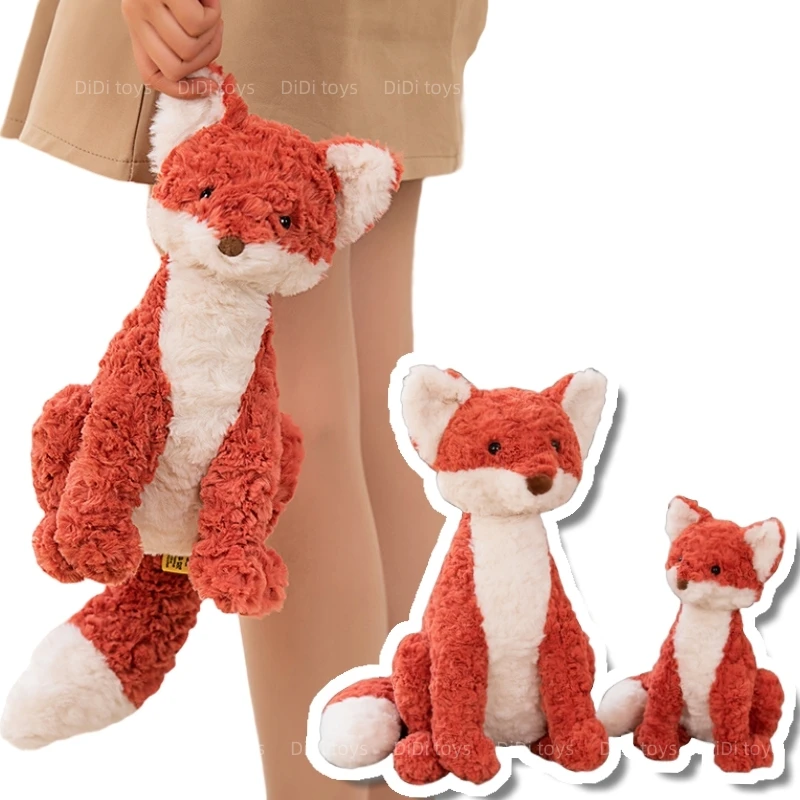 Soft-Sit-Cuddly-Fox-Plush-Toy-Stuffed-Forest-Animal-Red-Foxes-Girl ...
