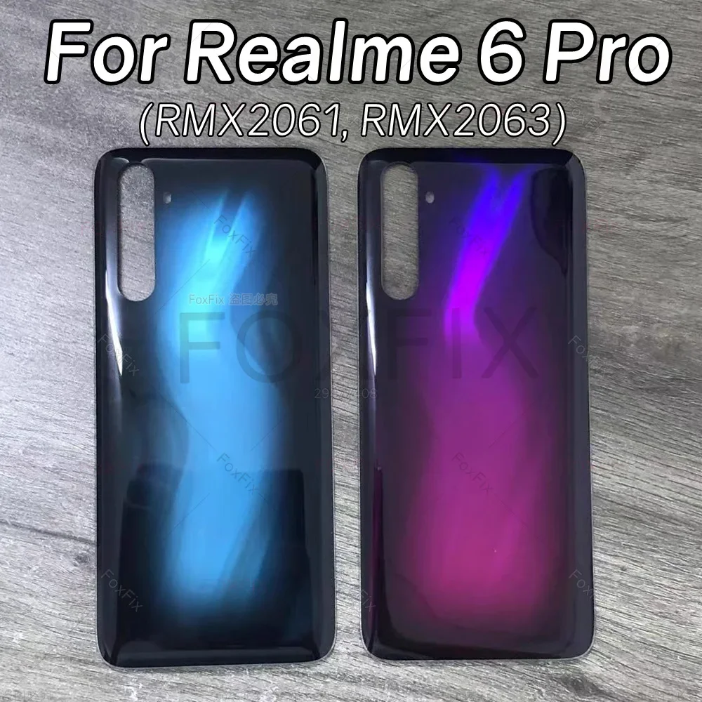 Glass Battery Back Cover For Realme 6 Pro Rear Housing Door Panel ...