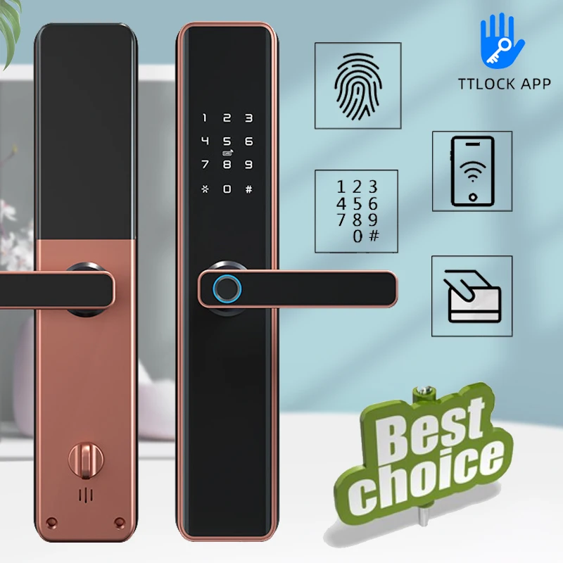 TTLock-Fingerprint-Smart-Lock-Mechanical-Key-Security-Digital-Password ...