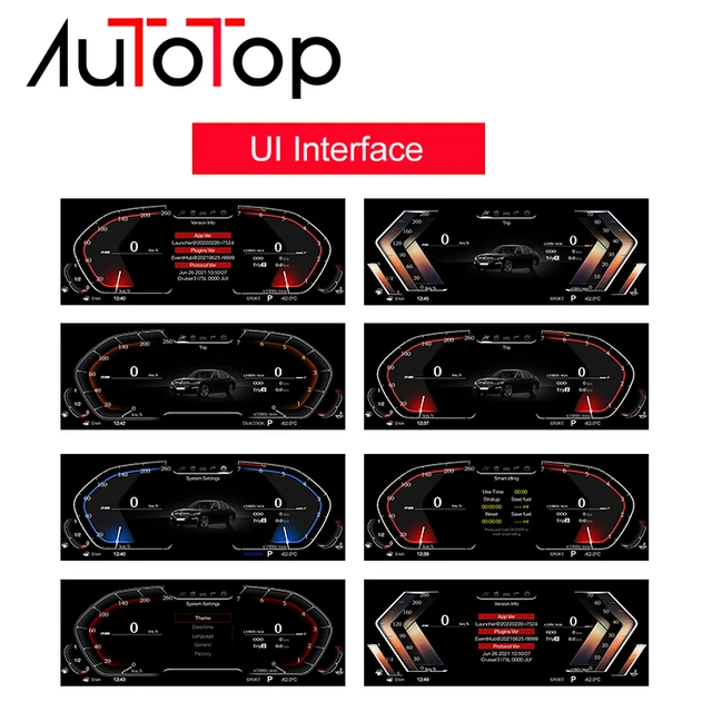 12.3" E60 Digital Cluster 1920*720 Digital Dashboard Panel Virtual ...