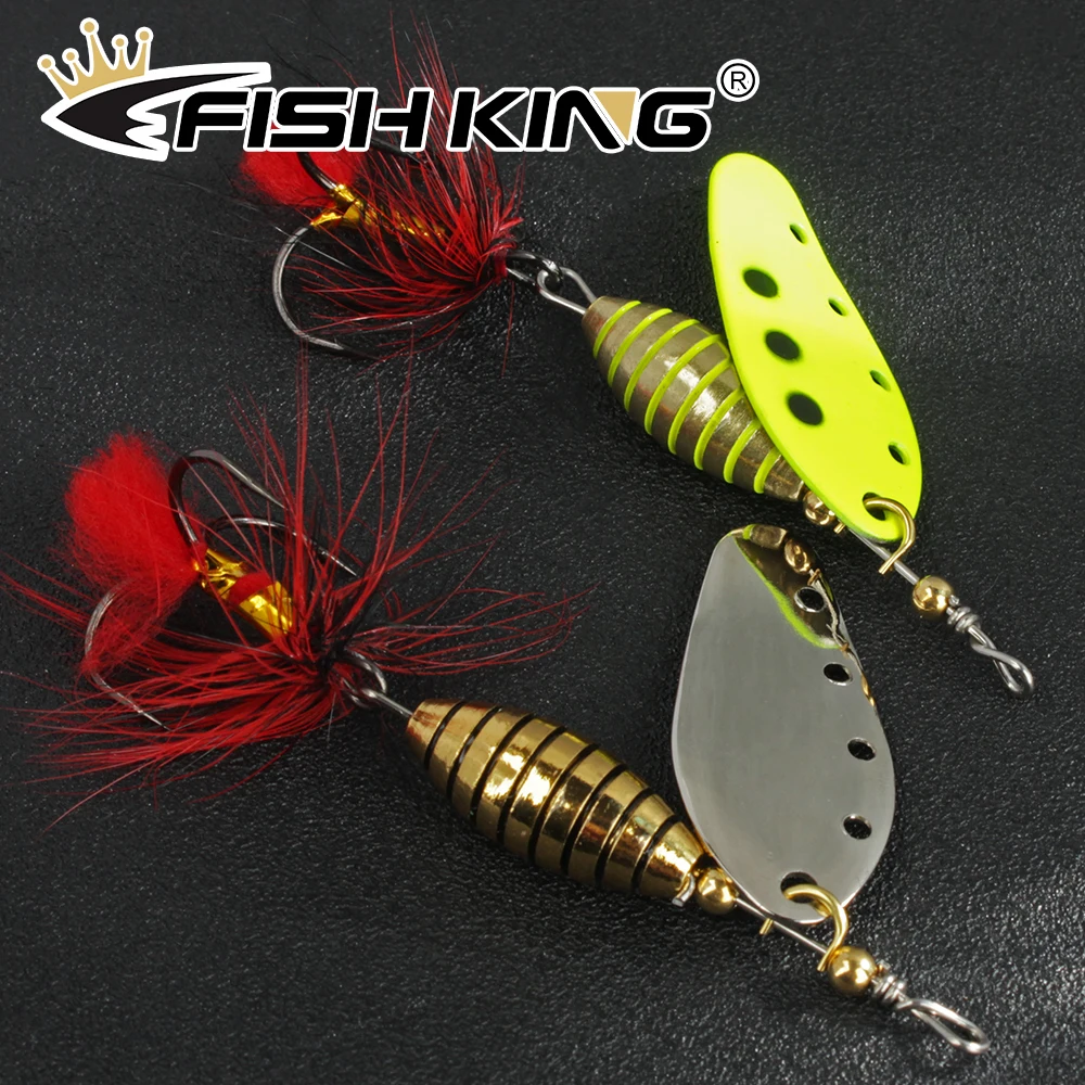 FISH-KING-se-uelo-pinner-de-6g-12g-16g-cebo-giratorio-con-pluma-gancho ...