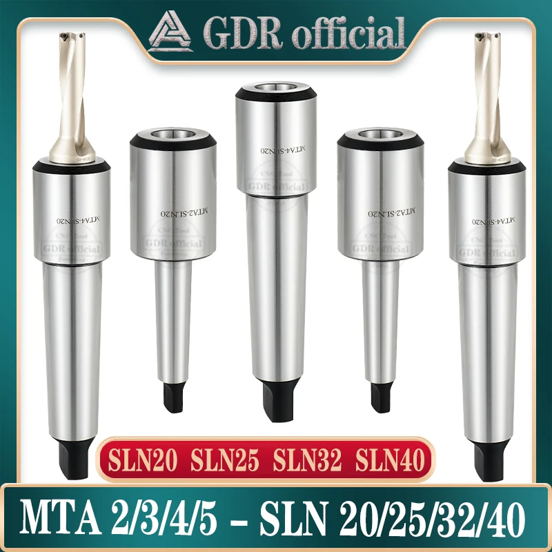 U-drill tool holder MT2 MT3 MT4 MT5 SLN20 SLN25 SLN32 SLN40 MT SLN tool holder Side fixed tool ...