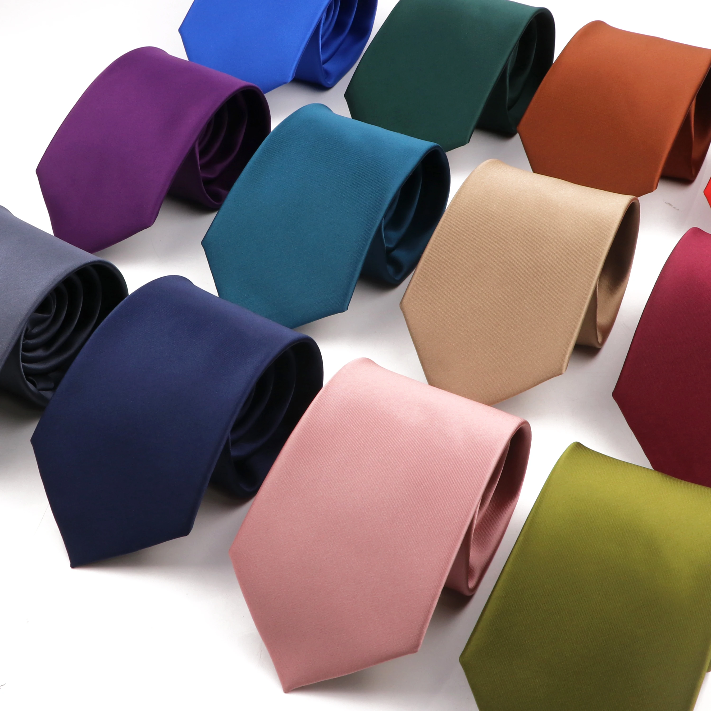 6CM-8CM-Men-s-Classic-Solid-Color-Neckties-Fashion-Glossy-Skinny-Narrow ...