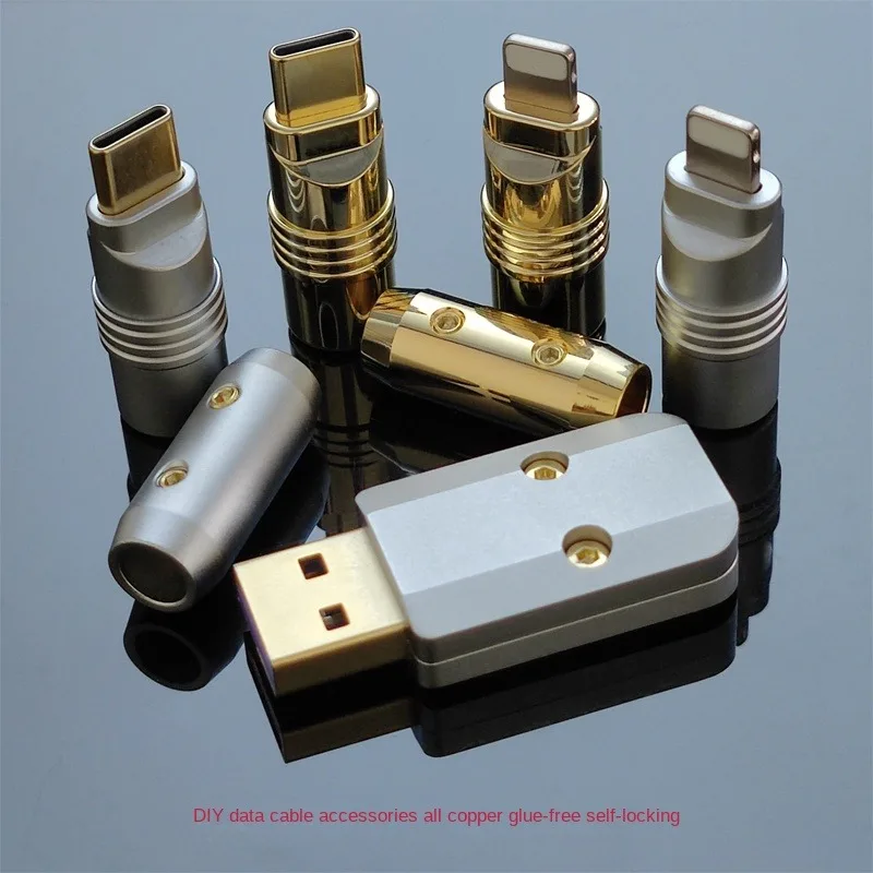 DIY-lightning-data-cable-accessories-pure-copper-shell-type-c-charging ...