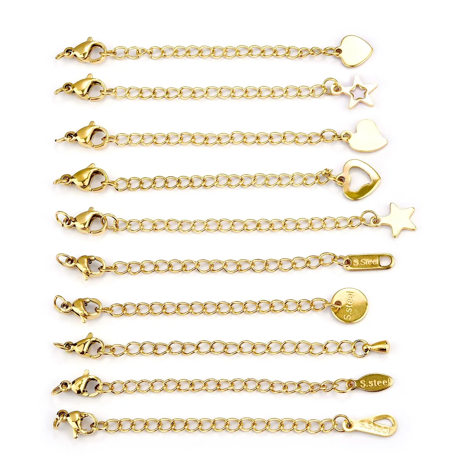 5pcs-20pcs-3-5-8-10mm-Long-Necklace-Extension-Chain-Bulk-Bracelet ...