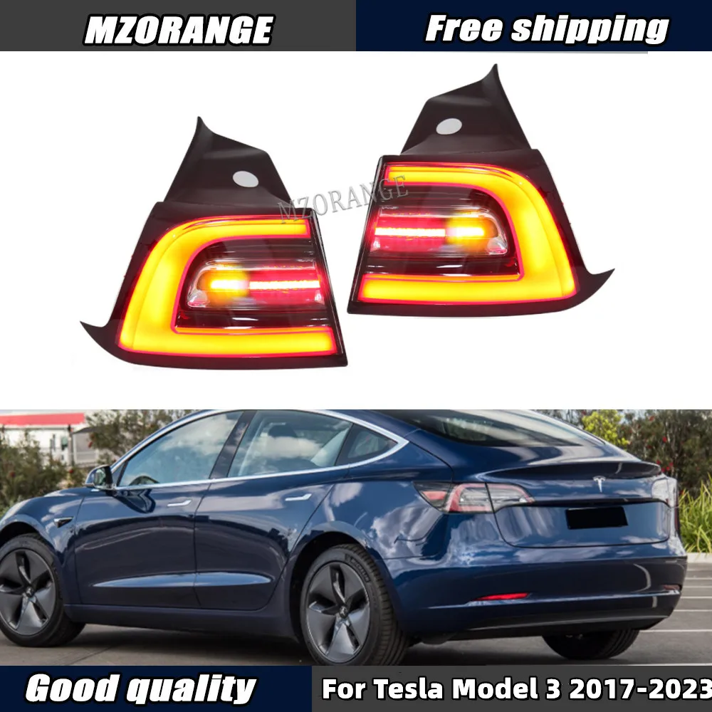 LED Tail Rearlights For Tesla Model 3 2017-2023 Turn Signal Light Stop ...