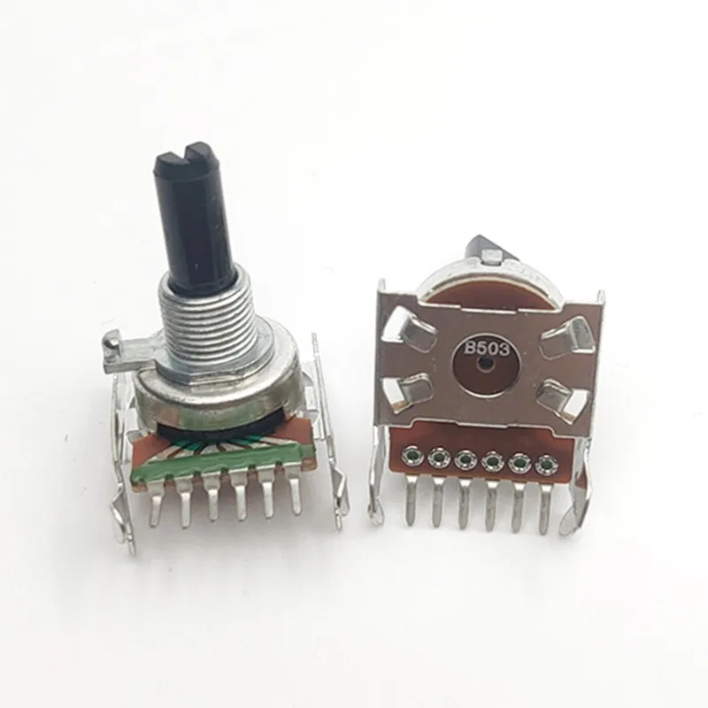 2PCS-161-Type-Potentiometer-Horizontal-Duplex-Single-Row-6Pin-B503-B50K ...