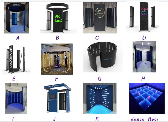 Square Backdrop Tent For 360 Photo Booth Studio Luxury LED Enclosure ...