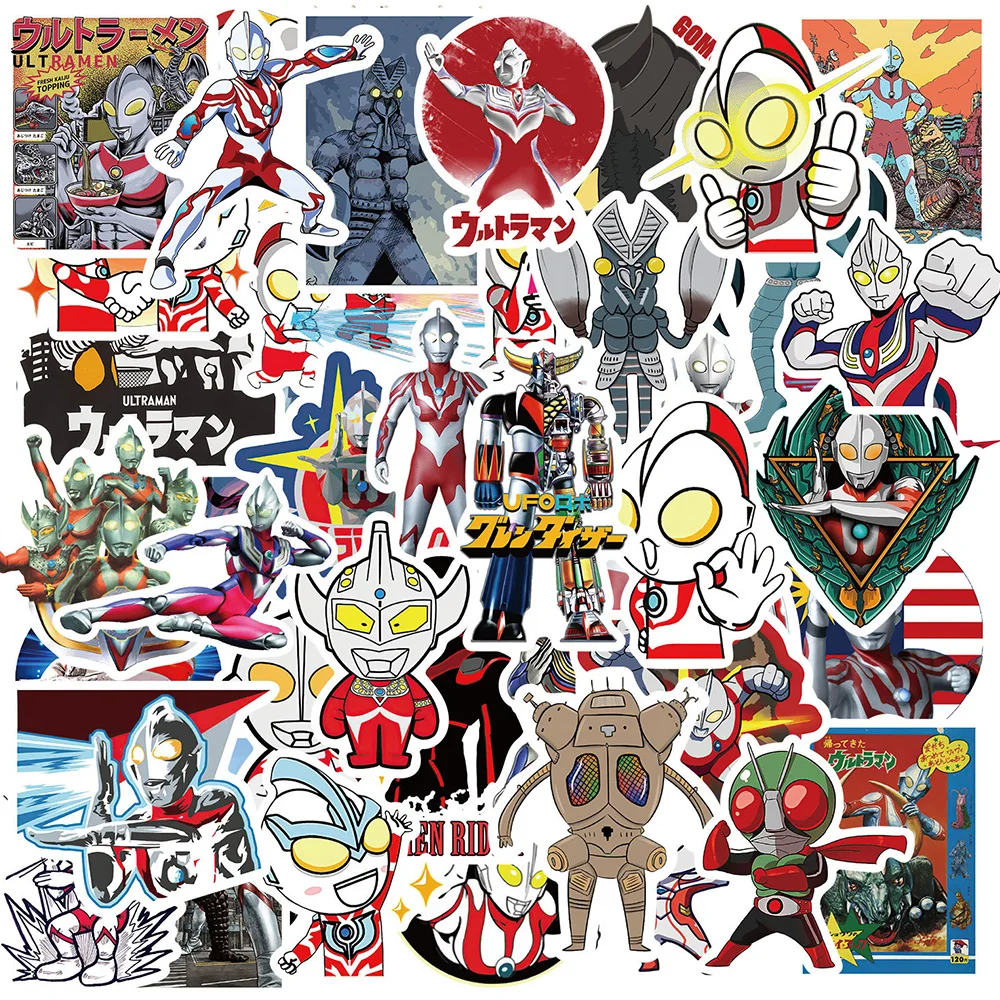 10-30-50pcs-Ultraman-Kamen-Rider-Stickers-Anime-for-Kids-Waterproof ...