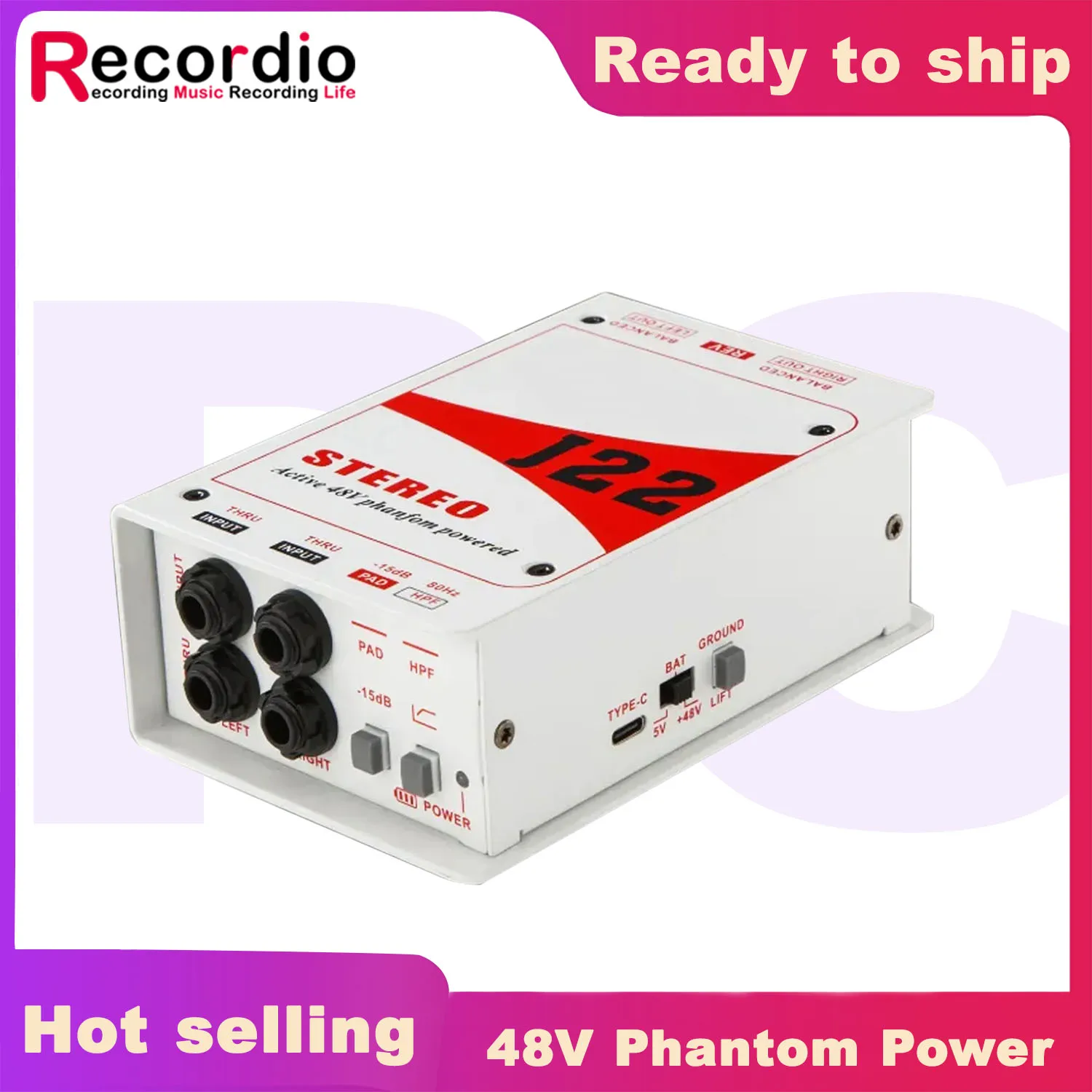 GAZ-J22-Profissional-Dual-Channel-Stereo-Fantasma-Fonte-de-Alimenta-o ...