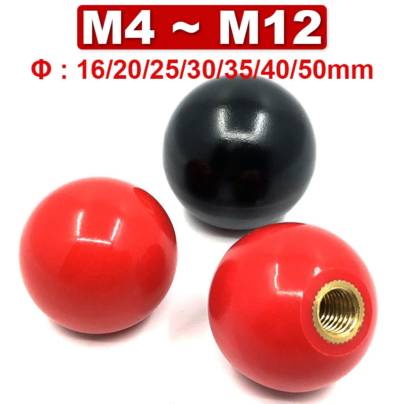 M5M6M8M10M12M16 Bakelite Ball Hand Screw Nut Copper Core/iron Core ...