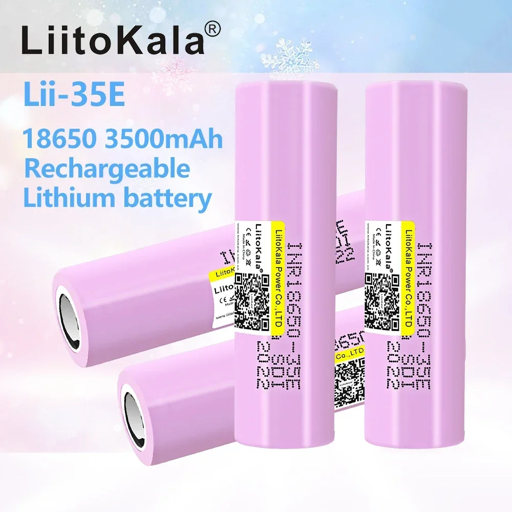 NEW-LiitoKala-100-Original-18650-35E-3500mah-INR1865035E-20A-Discharge ...
