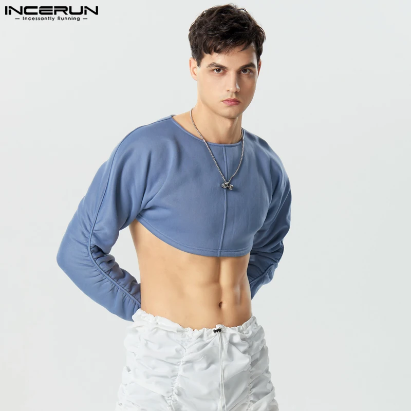 2023-Men-s-Hoodies-Backless-O-neck-Long-Sleeve-Male-Crop-Tops ...
