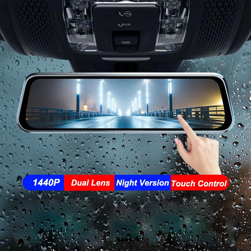 Mirror-Camera-for-Car-Touch-Screen-Video-Recorder-Rearview-Mirror-Dash ...