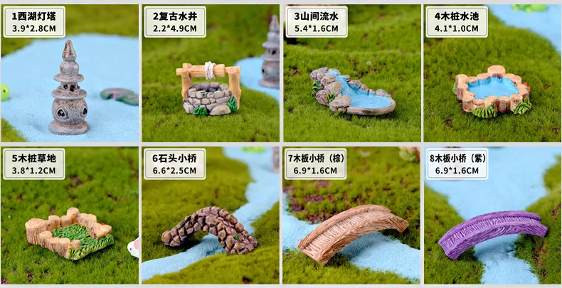 Micro Phong Cảnh Vật Trang Trí Thu Nhỏ Ngọn Hải Đăng Giếng Nước Cầu ...