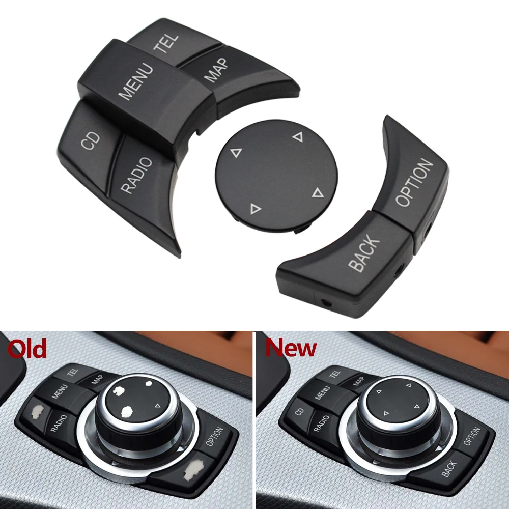 Car Cic Idrive Multimedia Control Knob Menu Button Keys For Bmw X1 X5 ...