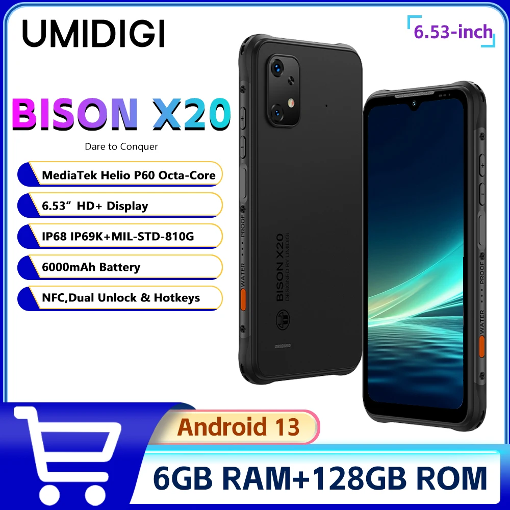 UMIDIGI-tel-fono-inteligente-BISON-X20-m-vil-resistente-6GB-128GB-NFC ...