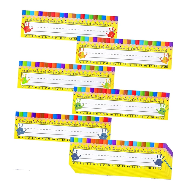 Lined Preschool Name Plate