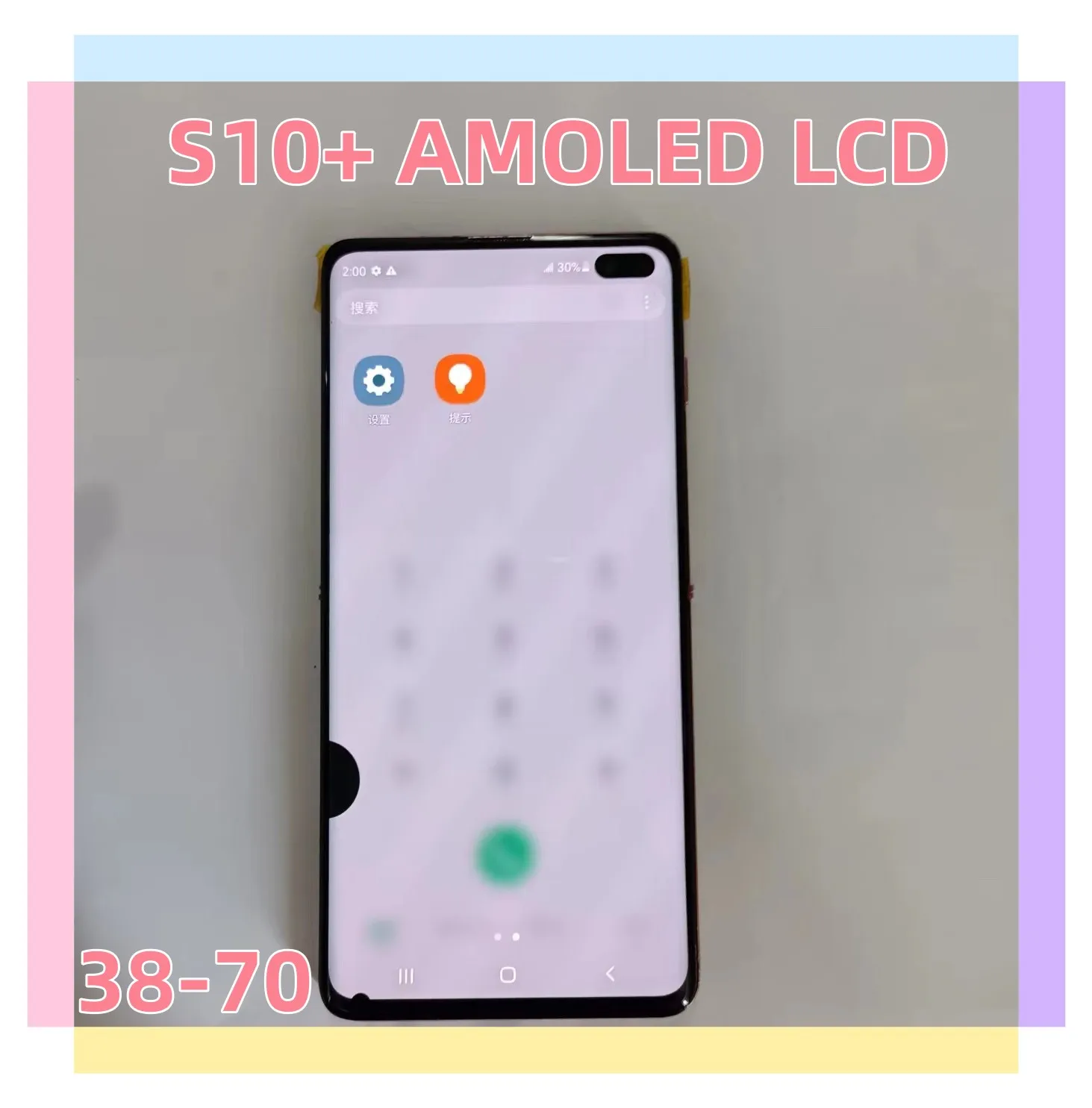 Original S10 + AMOLED LCD Para SAMSUNG Galaxy S10 Plus SM G9750 G975 G975F LCD Display Touch ...