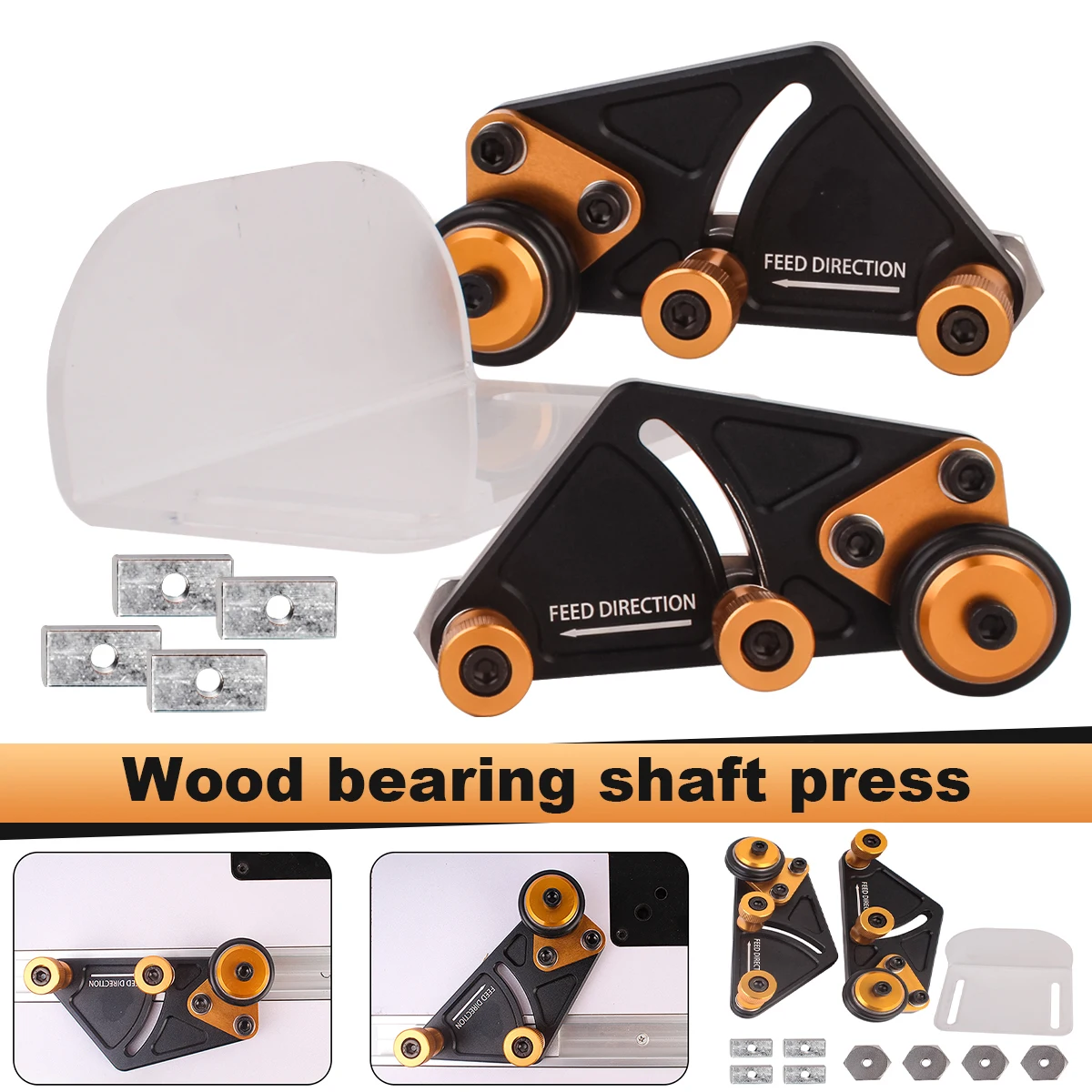 Liga-de-alum-nio-Bearing-Roller-Feeder-Feather-Loc-Board-para-T-Tracks ...