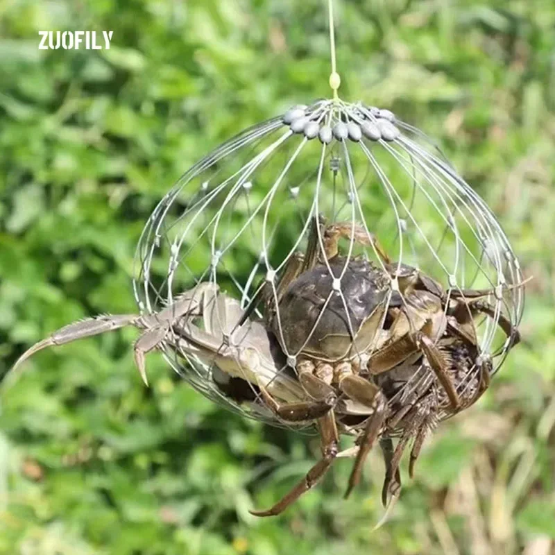 Crab-Trap-Net-Automatic-Open-Closing-Crab-Fishing-Net-16-20-Mesh-Steel ...