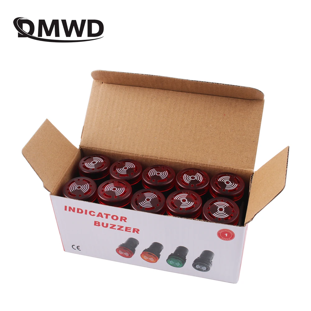 10pcs-box-AD16-22SM-12V24V220V-22mm-16mm-Flash-Signal-Light-LED-Active ...