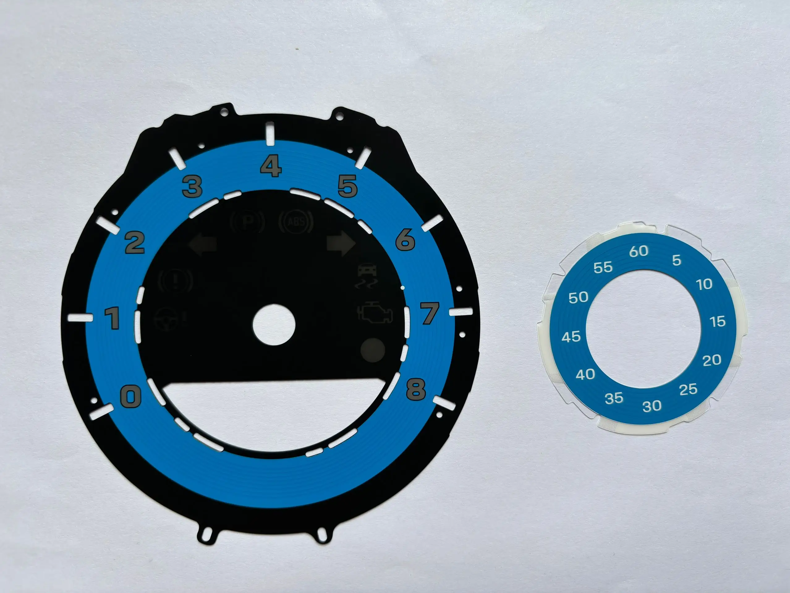 Blue Grey Red Yellow Red Tacho Gauge Face Sport Chrono face for Porsche ...