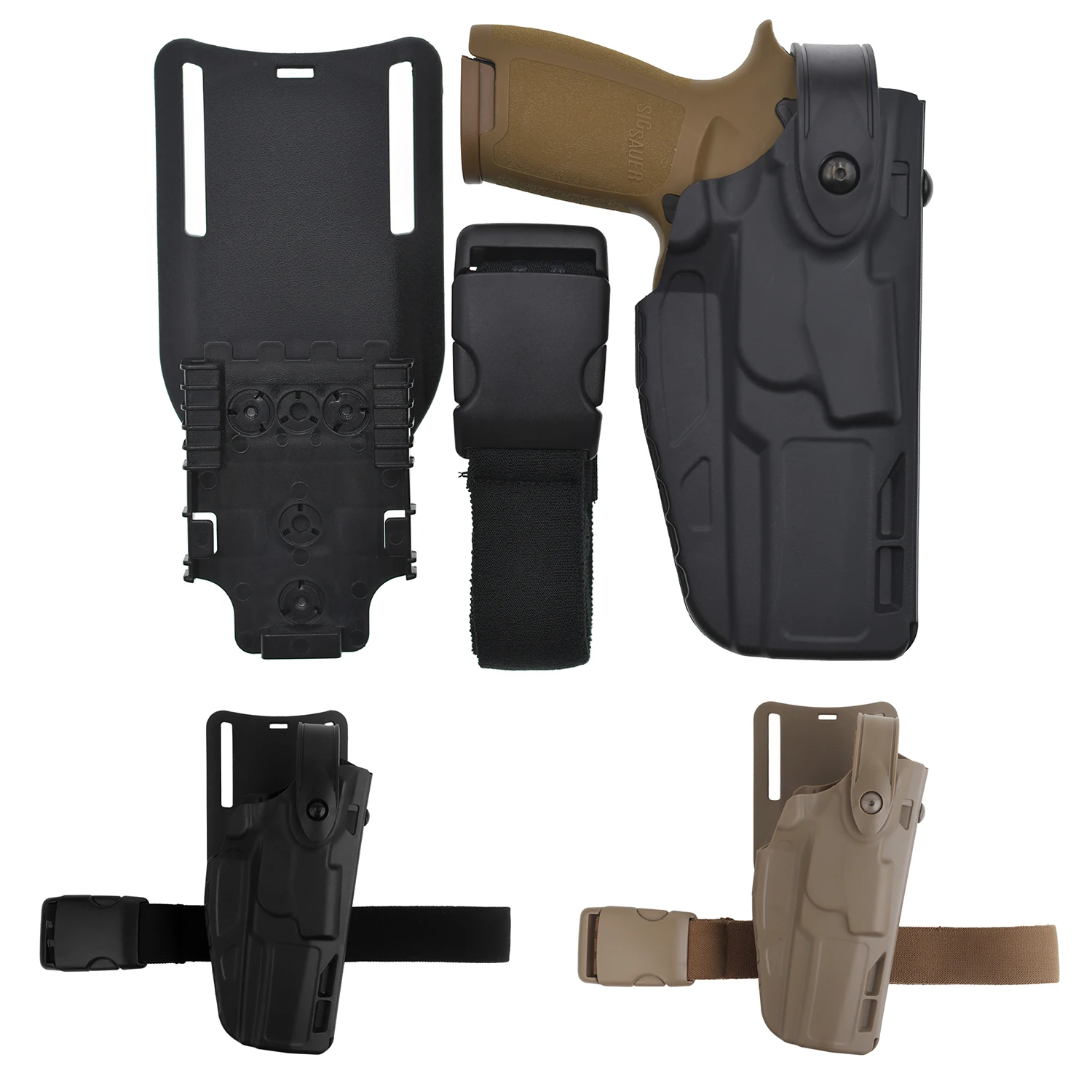 SIG P320 M17 M18 Double Safety Block Pistol Holster 2.25 Inch Belt Leg ...