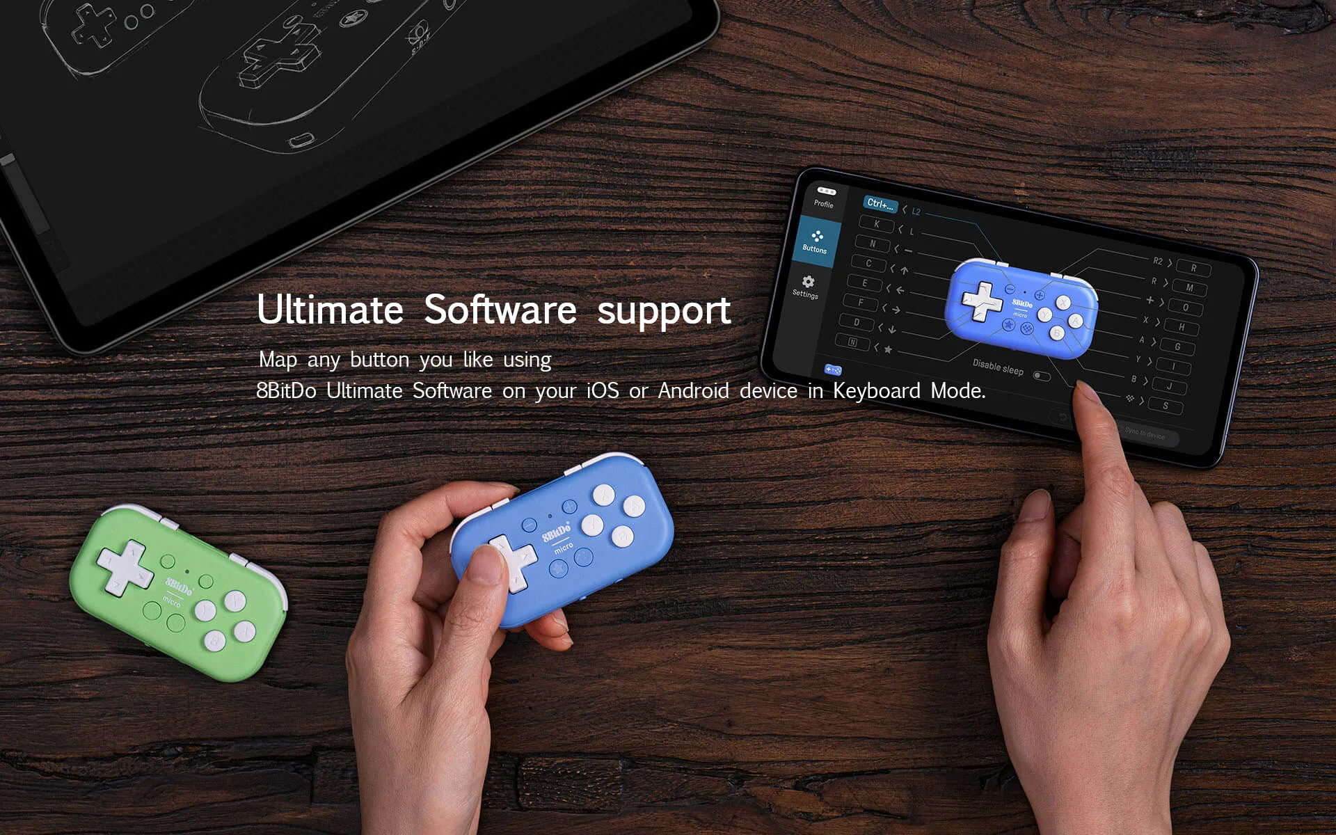 8BITDO 8bitdo-mando Micro Bluetooth mini de bolsillo admite modo de teclado | falabella.com