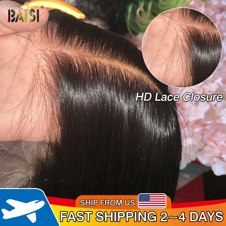 Baisi Brazilian Invisible Straight Hd Lace Closure Frontal 4x4 Human ...