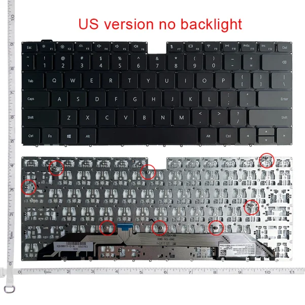US/RU NEW Laptop keyboard for HUAWEI MateBook X Pro MACH-W19/W19C/W19B ...