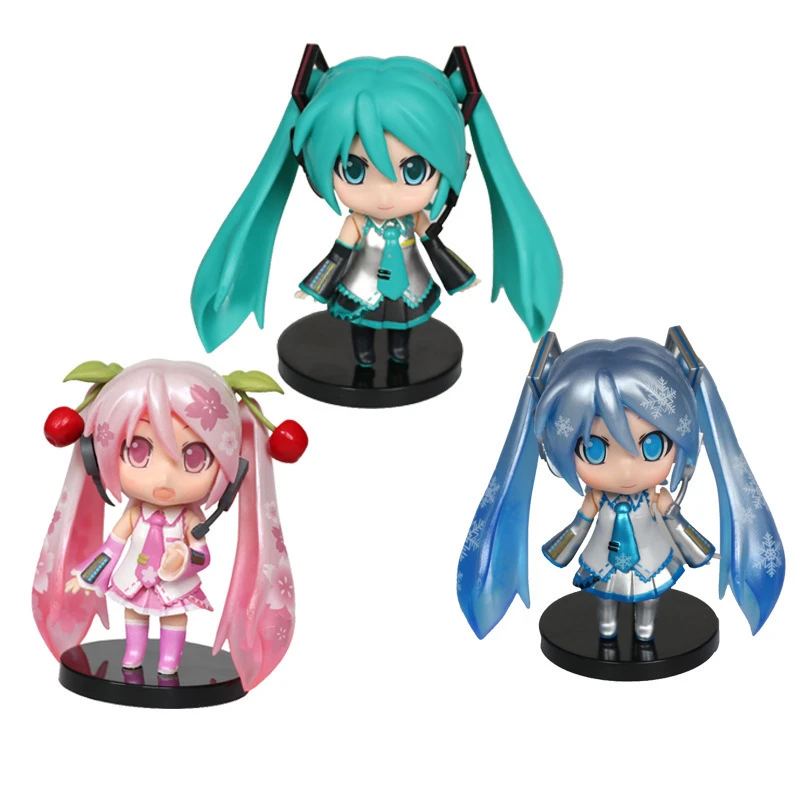 New 10cm Mini Q Posket Hatsune Miku Action Figure Model Vocal Singer ...