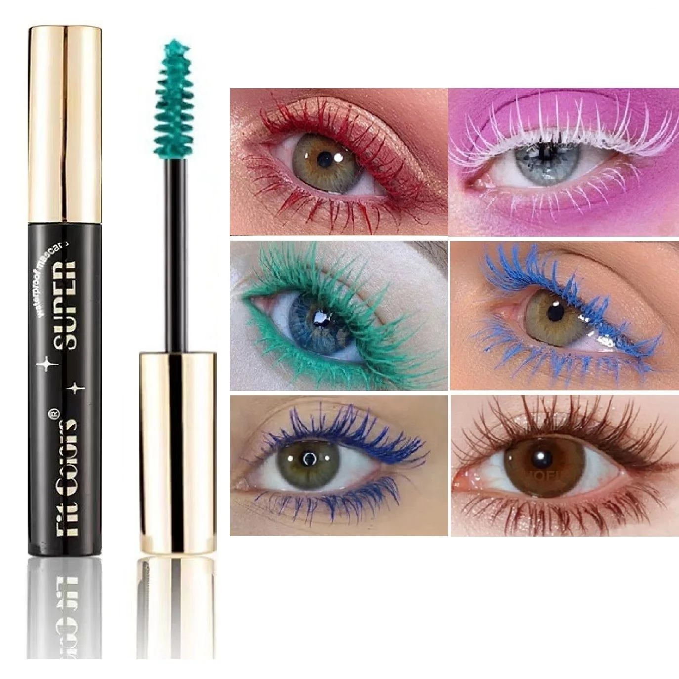 Colored-Mascara-Waterproof-Blue-Mascara-Colored-white-Red-Mascara-Green ...