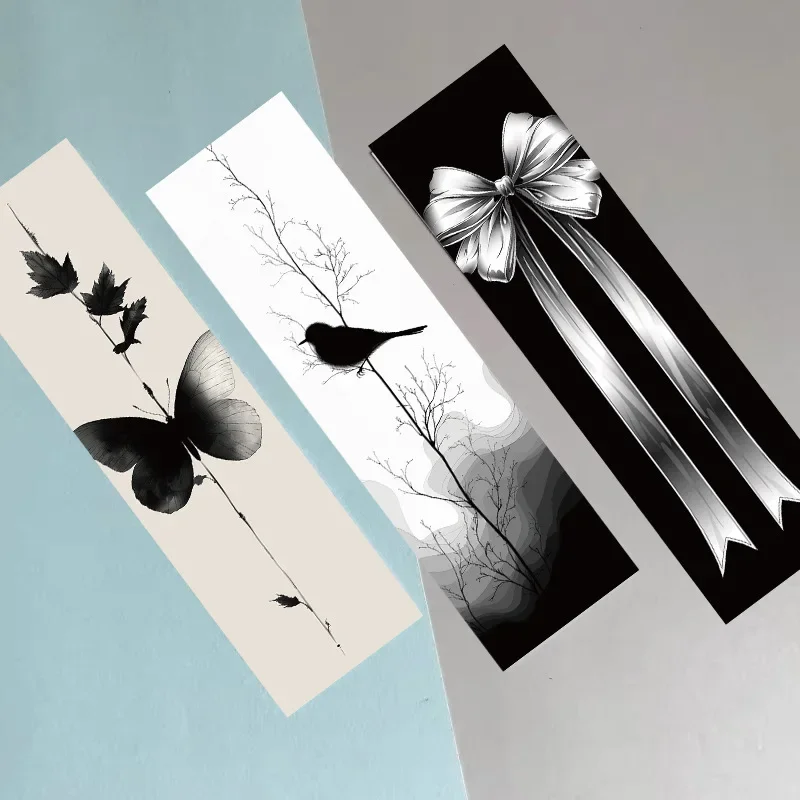 30pcs-Black-White-Bookmarks-Reading-Book-Tags-DIY-Page-Tags-Gift ...