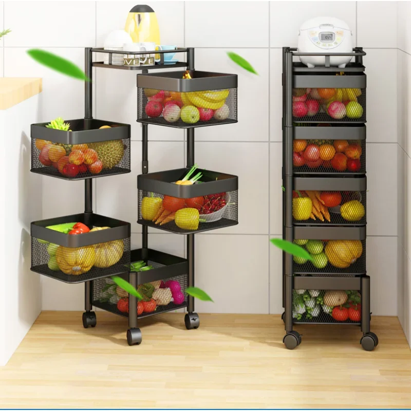 Kitchen-Storage-Rotatable-Shelf-3-4-5-Layers-Multilayer-360-Degree ...