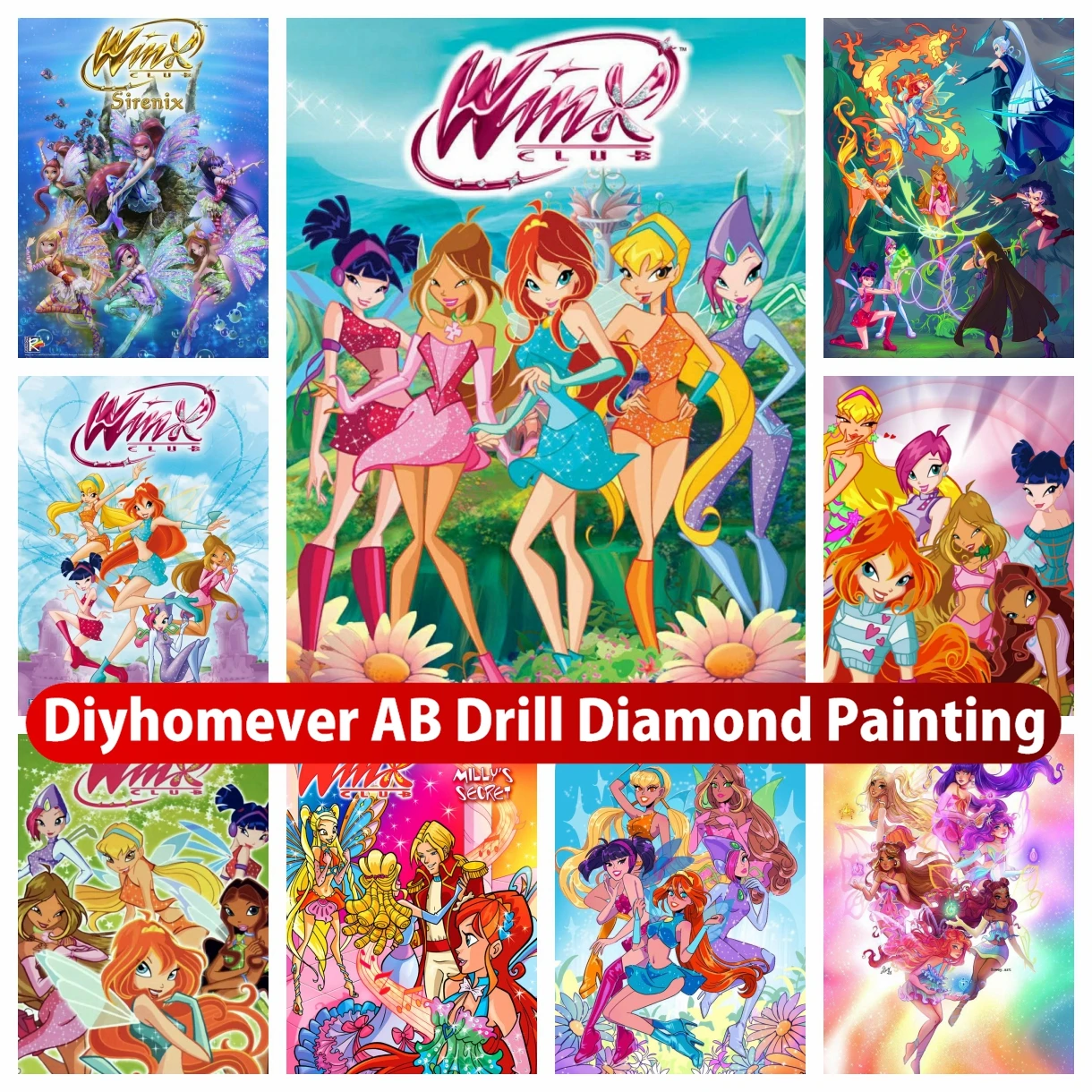 Winx-Club-Anime-5D-DIY-AB-Diamond-Painting-Mosaic-Cartoon-Cross-Stitch ...