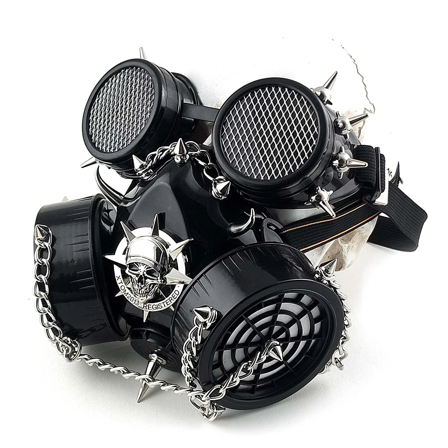 Masque à Gaz Steampunk Gothique Noir avec Lunettes, Accessoires de ...
