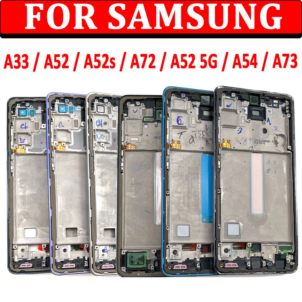 NEW For Samsung A33 A52 A52S A72 A52 5G A54 A73 Front Housing LCD Frame ...