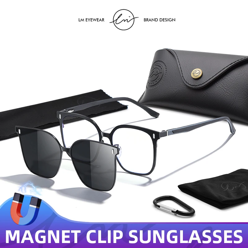 LM-Big-Frame-Magnetic-Men-s-Glasses-Polarized-And-Night-Vision-Clip ...